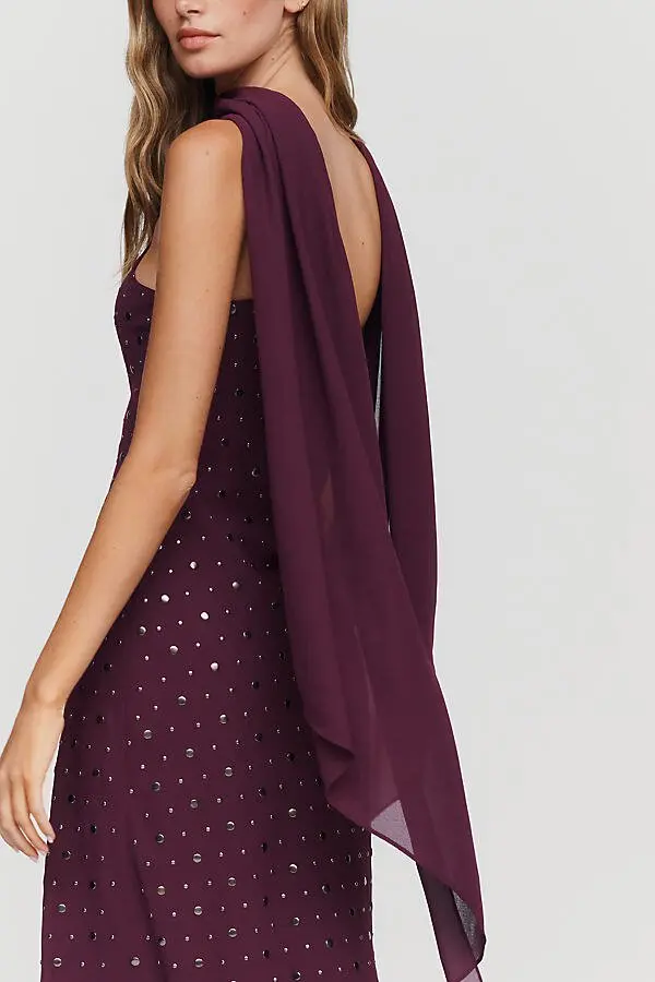 Saylor Lunetta Scarf Midi Dress