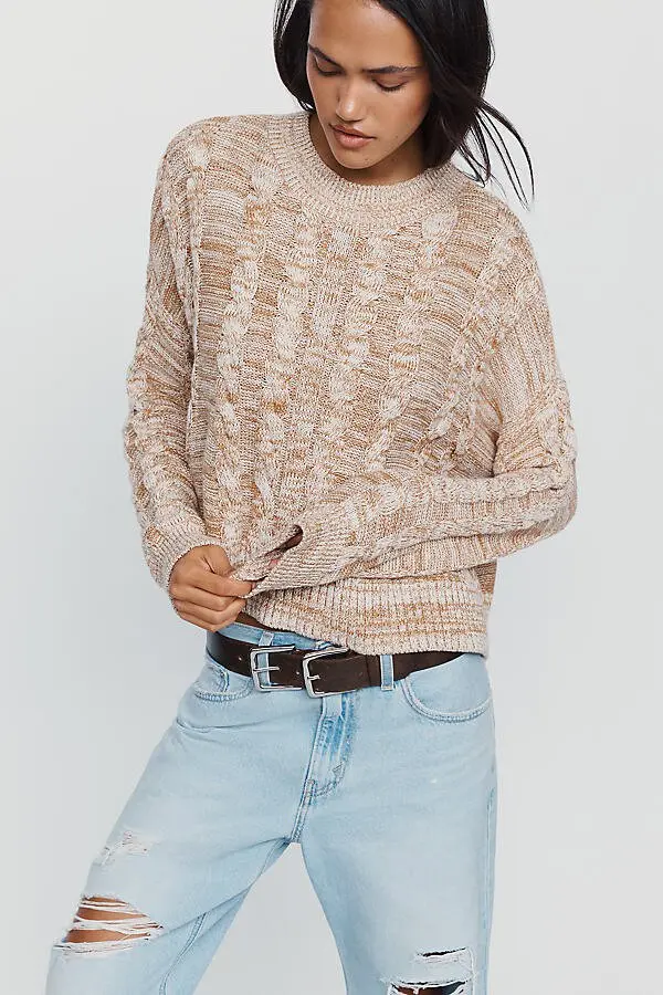 PILCRO Cable Knit Sweater