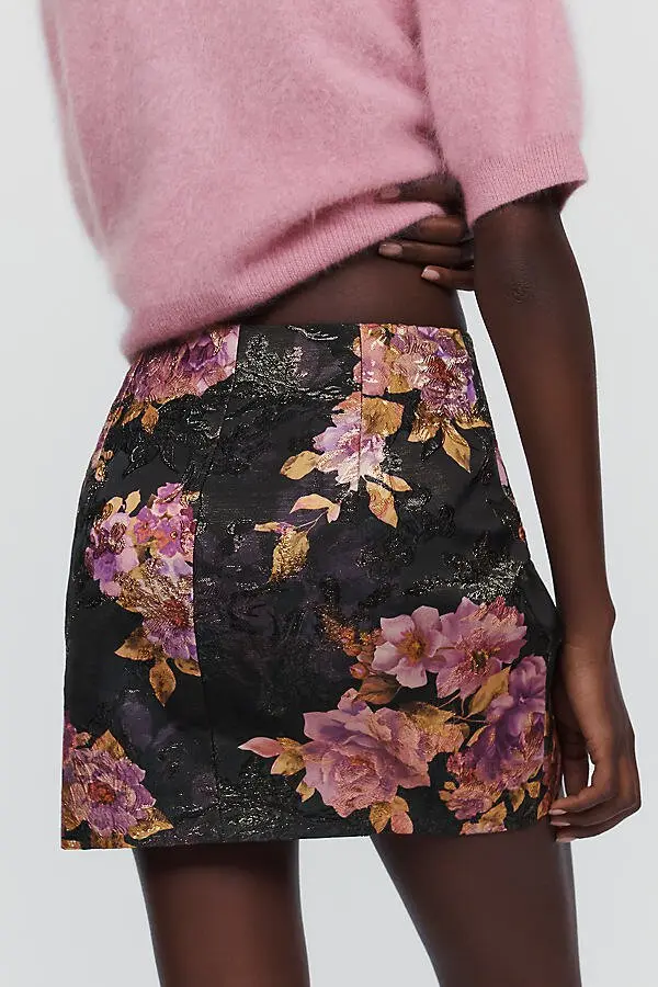 Hemant & Nandita Floral Mi Skirt