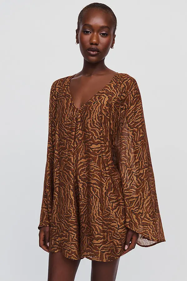 Anthropologie Bell-sleeve Romper