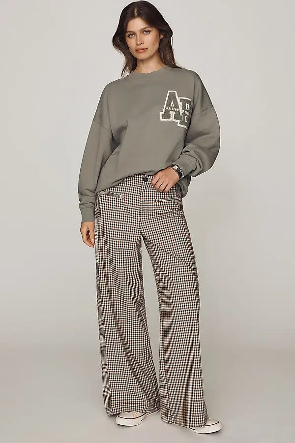 Maeve High Rise Wide Leg Trousers Pants