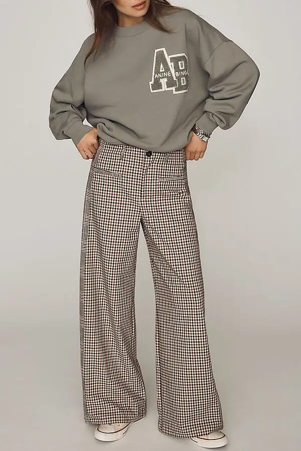 Maeve High Rise Wide Leg Trousers Pants