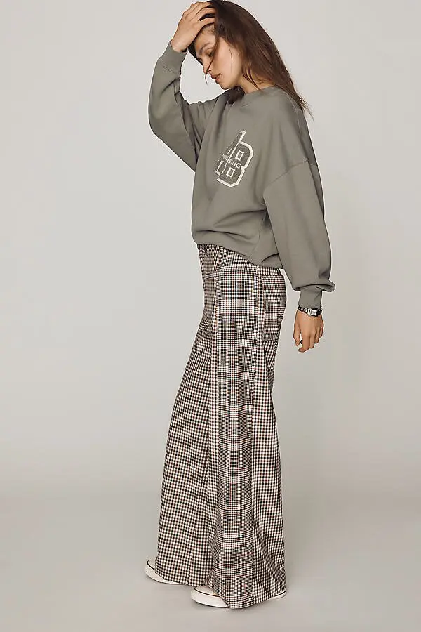 Maeve High Rise Wide Leg Trousers Pants