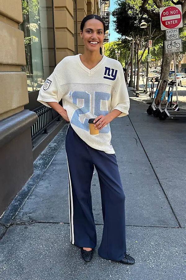Mitchell & Ness Nfl Knit Jersey Top - Giants