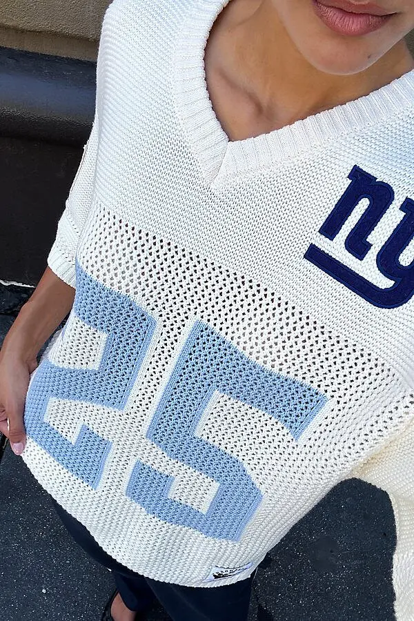 Mitchell & Ness Nfl Knit Jersey Top - Giants