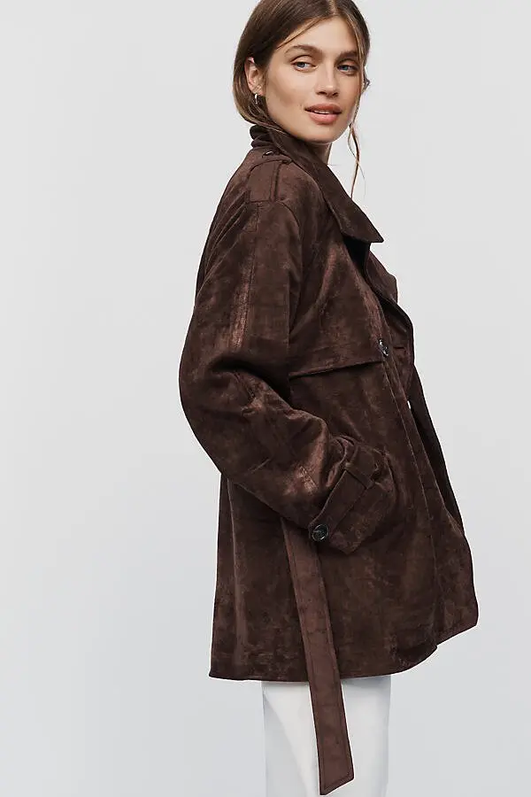 Blanknyc Belted Short Trench Coat Jacket