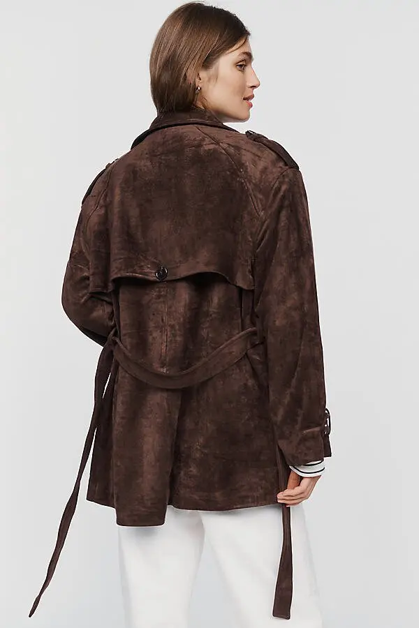 Blanknyc Belted Short Trench Coat Jacket