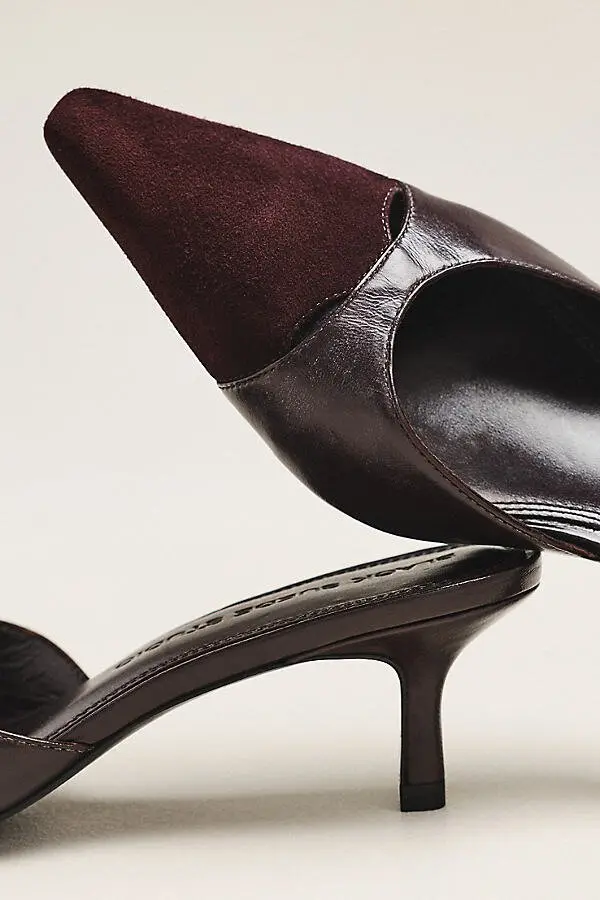 BLACK SUEDE STUDIO Rue 50 Kitten Heel Mules