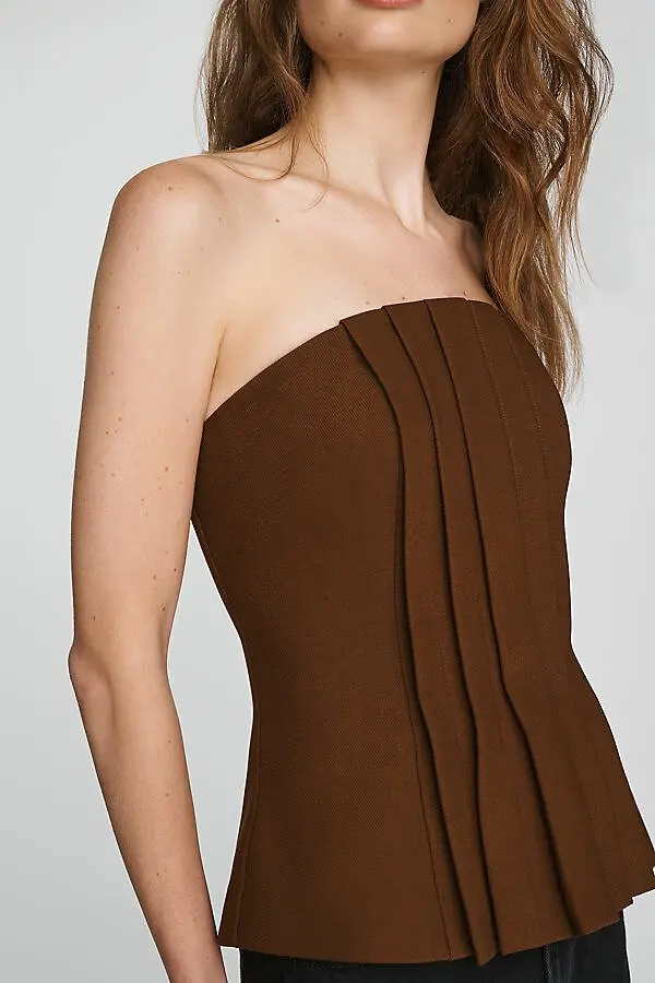MARE MARE Strapless Pleated Top