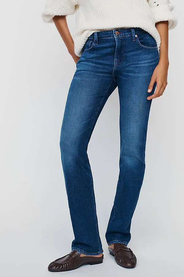7 For All Mankind Mid-rise Straight Jeans