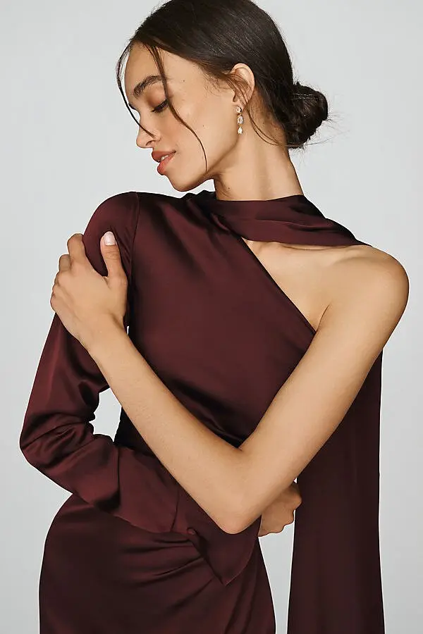 Rococo Sand Sat One-sleeve Maxi Dress