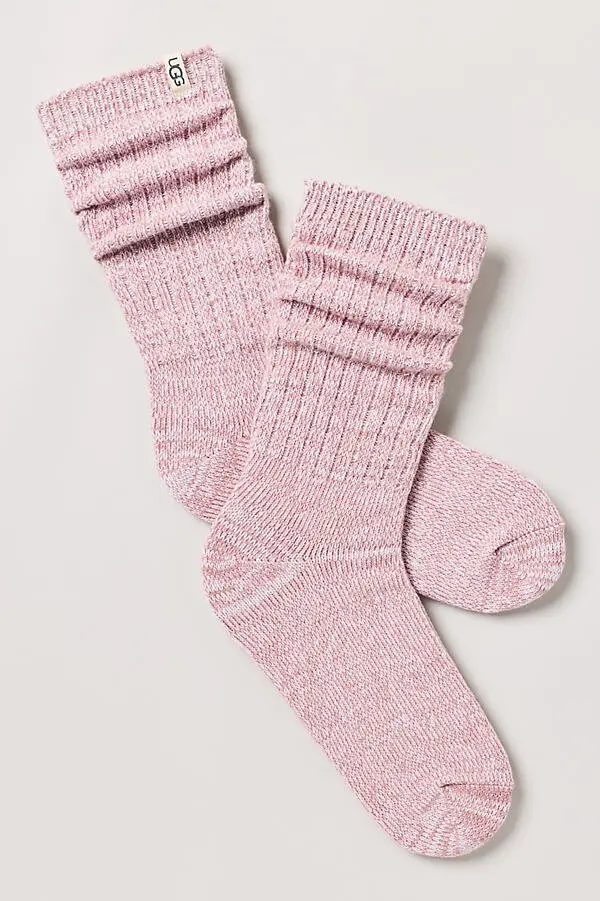 UGG Rib Knit Slouchy Socks - Pink