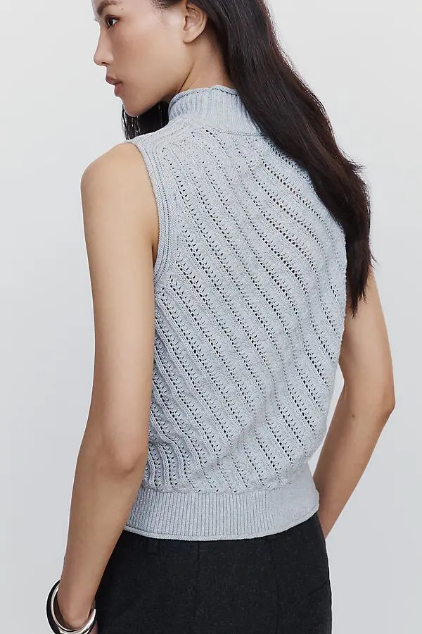 Maeve Pearl Roll Neck Sweater Tank Top