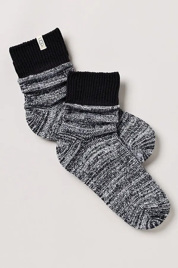 UGG Rib Knit Slouchy Socks - Black
