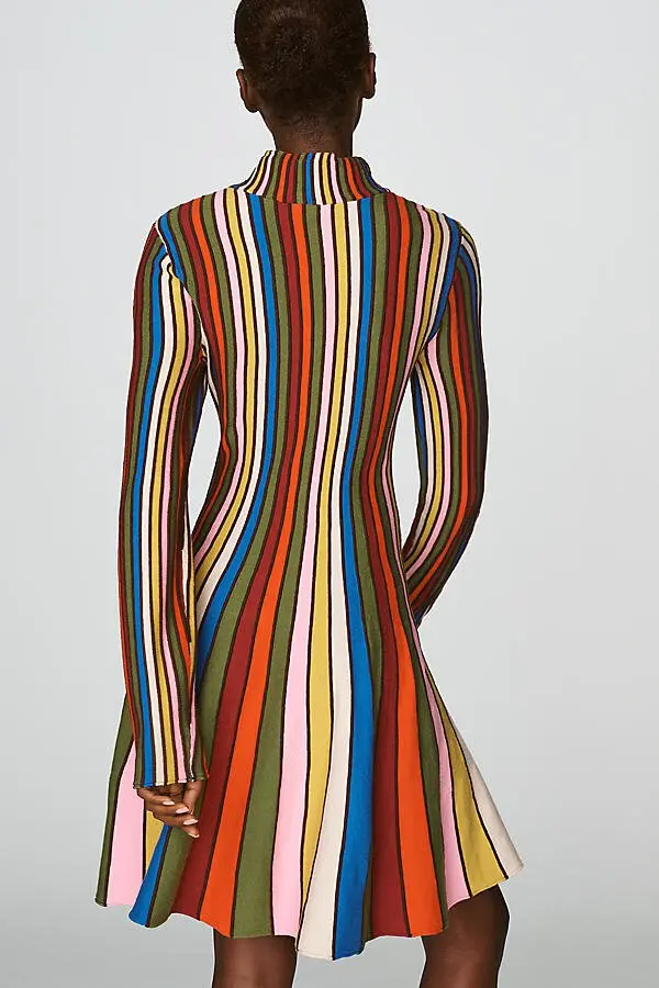 Maeve Mock Neck Knit Mi Dress
