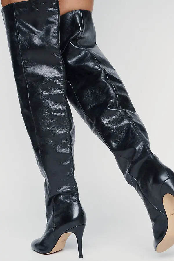 Maeve Leather Knee-high Stiletto Boots