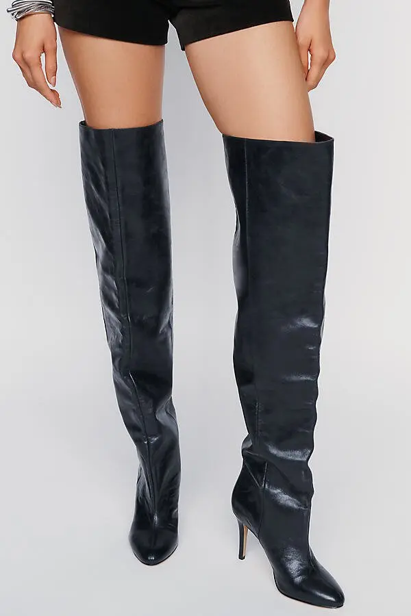 Maeve Leather Knee-high Stiletto Boots