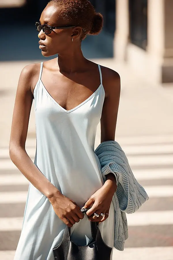 Anthropologie Gemi Twofer Cable-knit Midi Dress