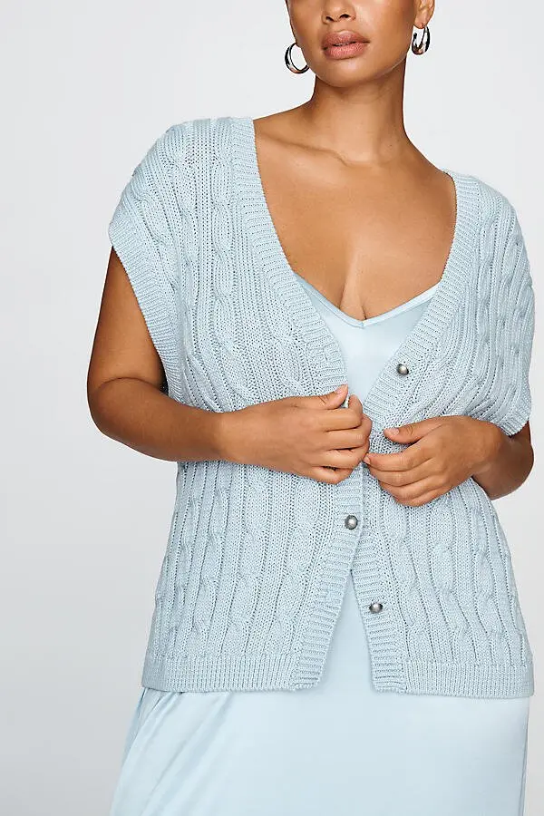 Anthropologie Gemi Twofer Cable-knit Midi Dress