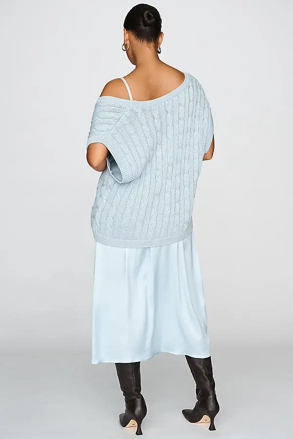 Anthropologie Gemi Twofer Cable-knit Midi Dress