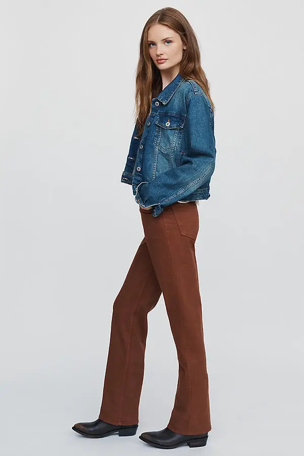 MOTHER The Kick It High Rise Straight Leg Jeans