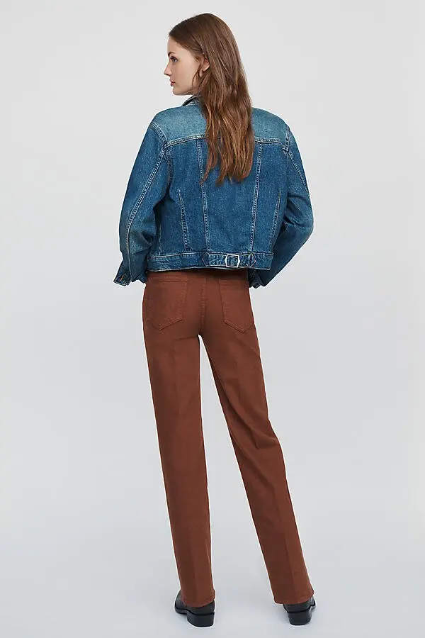 MOTHER The Kick It High Rise Straight Leg Jeans