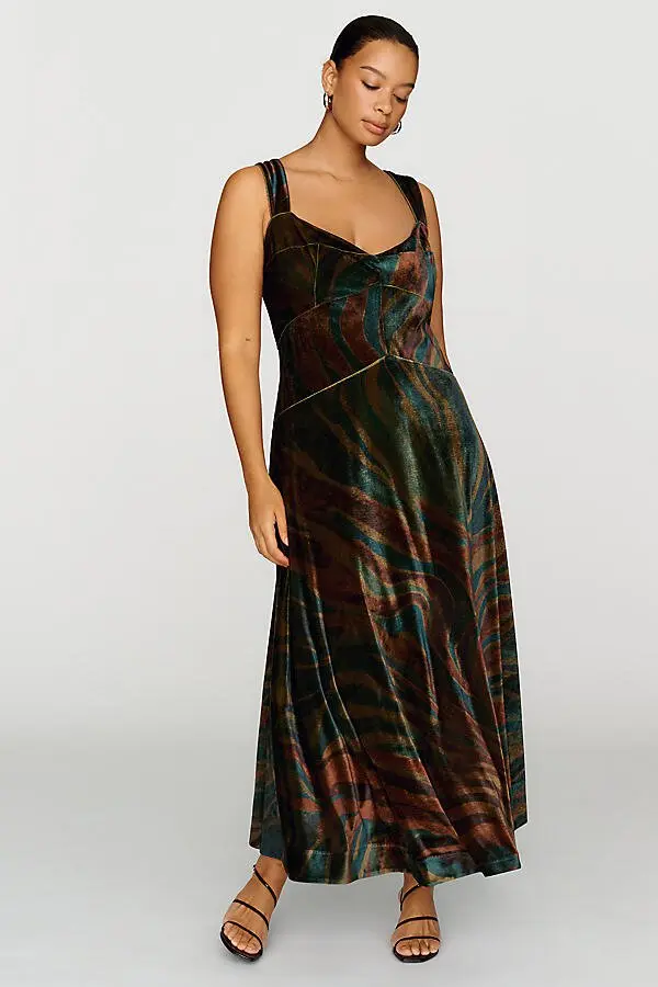 Maeve Jocelyn Velvet Midi Dress