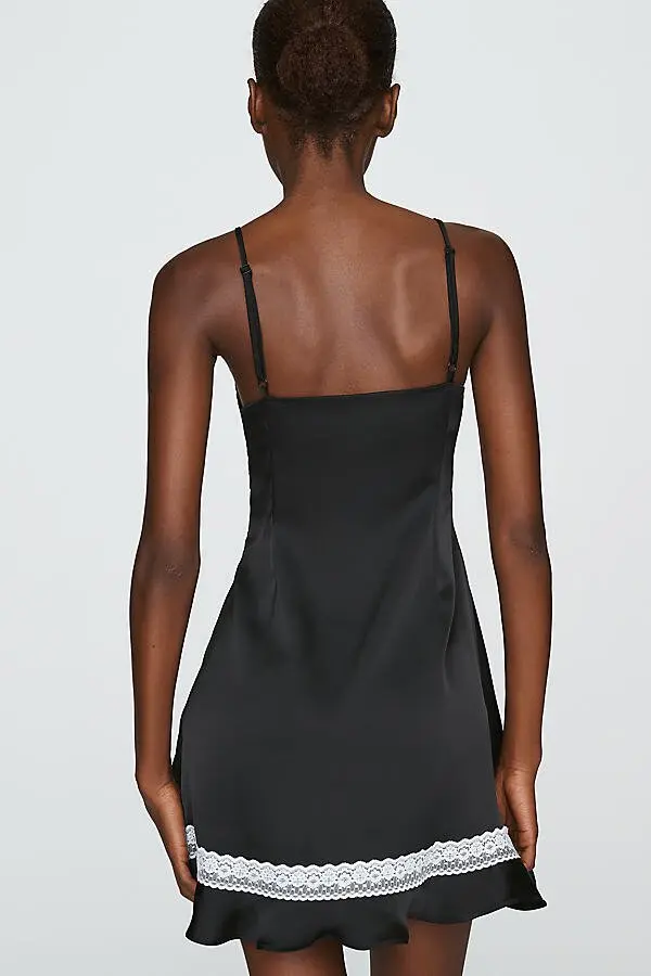 Anthropologie Lace-trim Slip Mi Dress