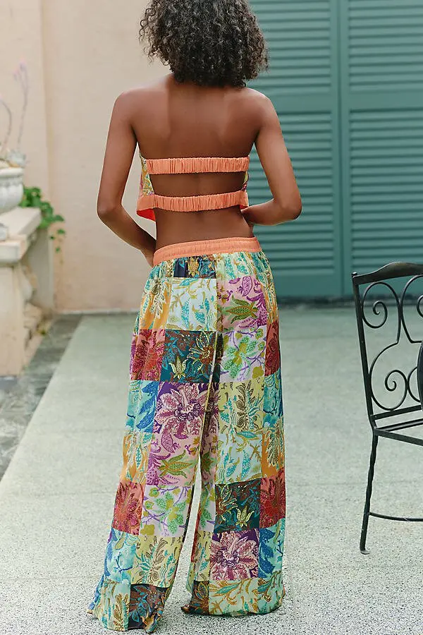CELANDINE Scarf Wide-leg Pants