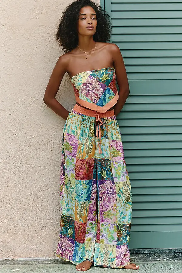 CELANDINE Scarf Wide-leg Pants