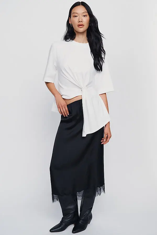 SOVERE / Sohvi 100% Cotton Asymmetrical Top - Chalk