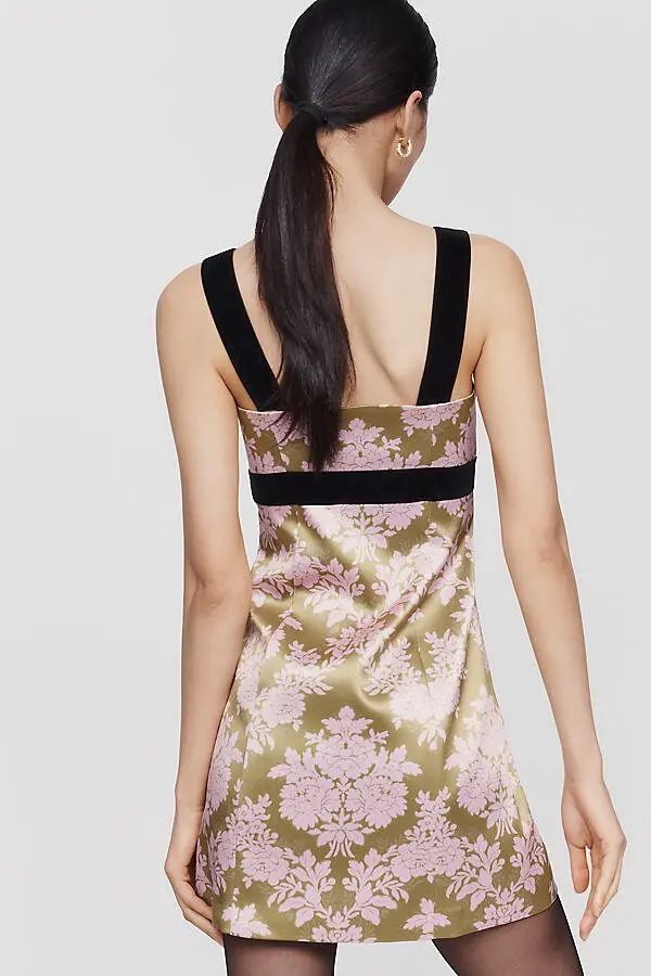 Maeve Sat Velvet Shift Dress