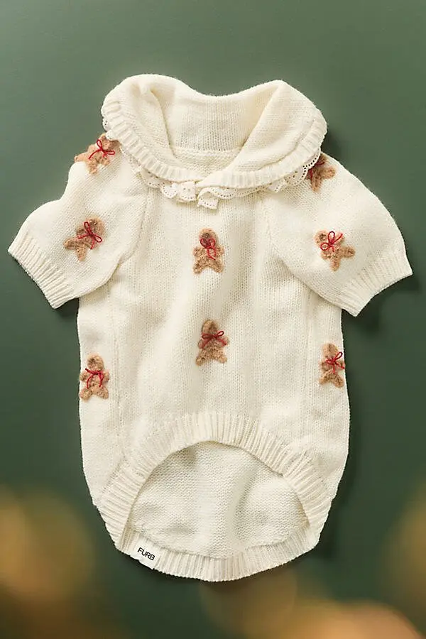 Anthropologie Icon Applique Pet Sweater