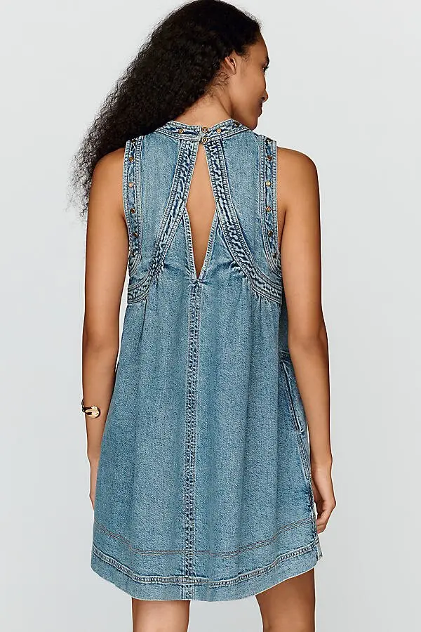 PILCRO 100% Cotton Denim Swg Dress
