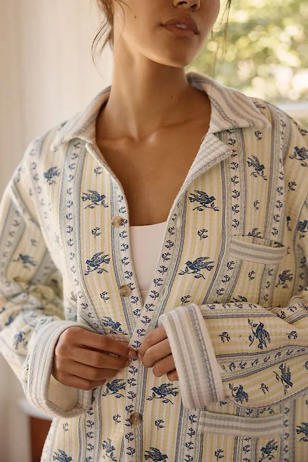 LYREBIRD Quilted Knit Buttondown Shirt
