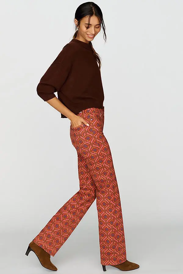 Anthropologie Mother The Kick It High Rise Straight Leg Jeans