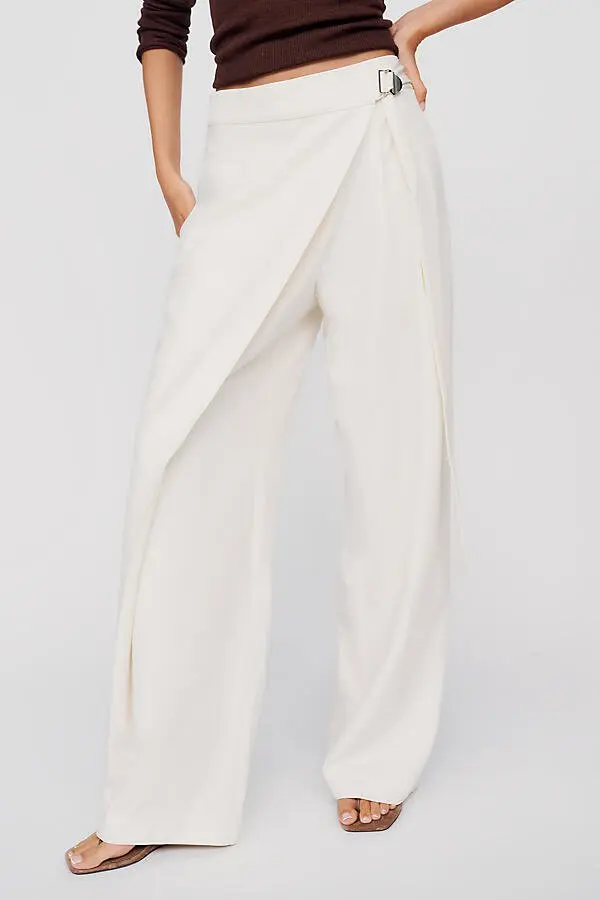 WHITEROOM + CACTUS Front Buckle Trousers Pants