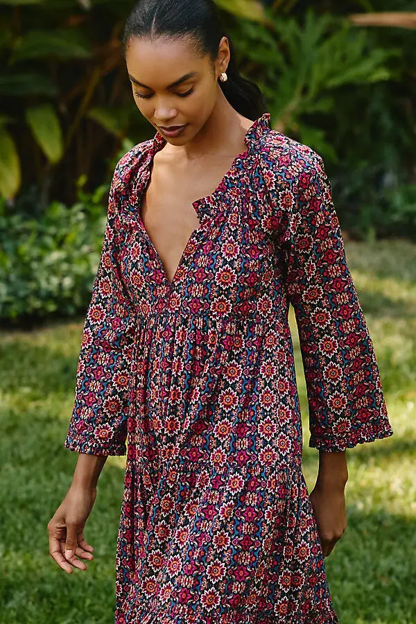 RO'S GARDEN Sonia 100% Cotton Maxi Dress