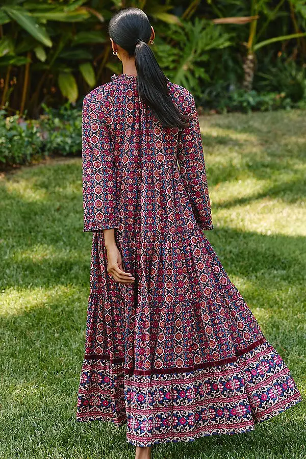 RO'S GARDEN Sonia 100% Cotton Maxi Dress