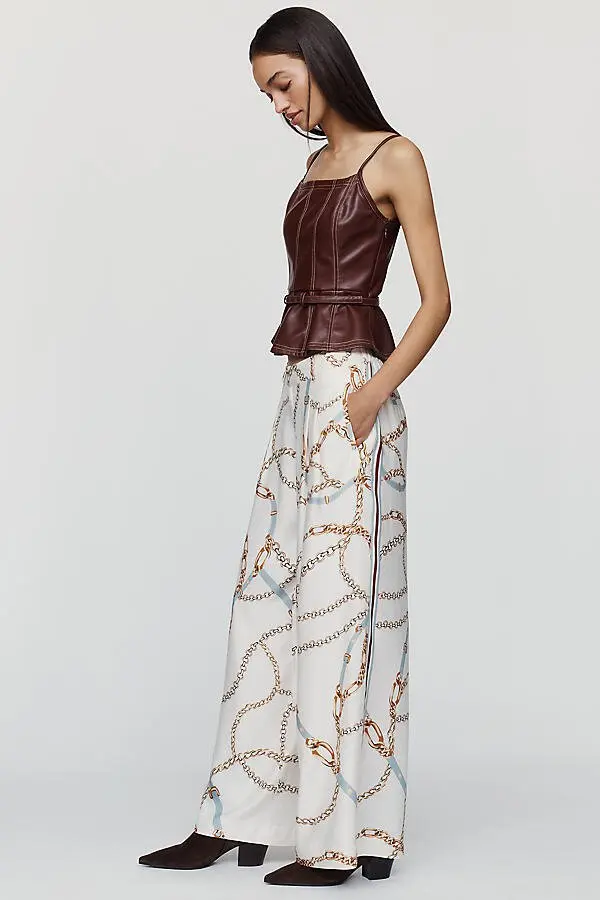 Anthropologie Pleated High Rise Wide Leg Pants
