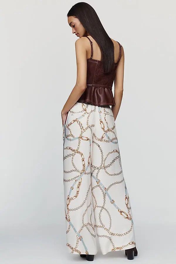 Anthropologie Pleated High Rise Wide Leg Pants