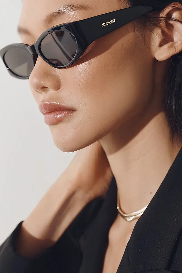 Jacquemus Ovalo Sunglasses - Black