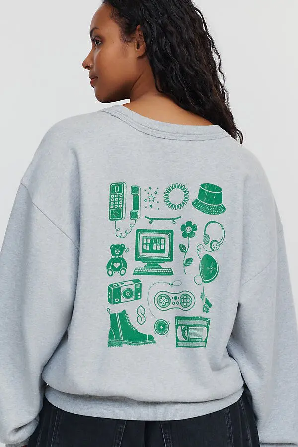 PILCRO Decades 100% Cotton Sweatshirt - 1990s