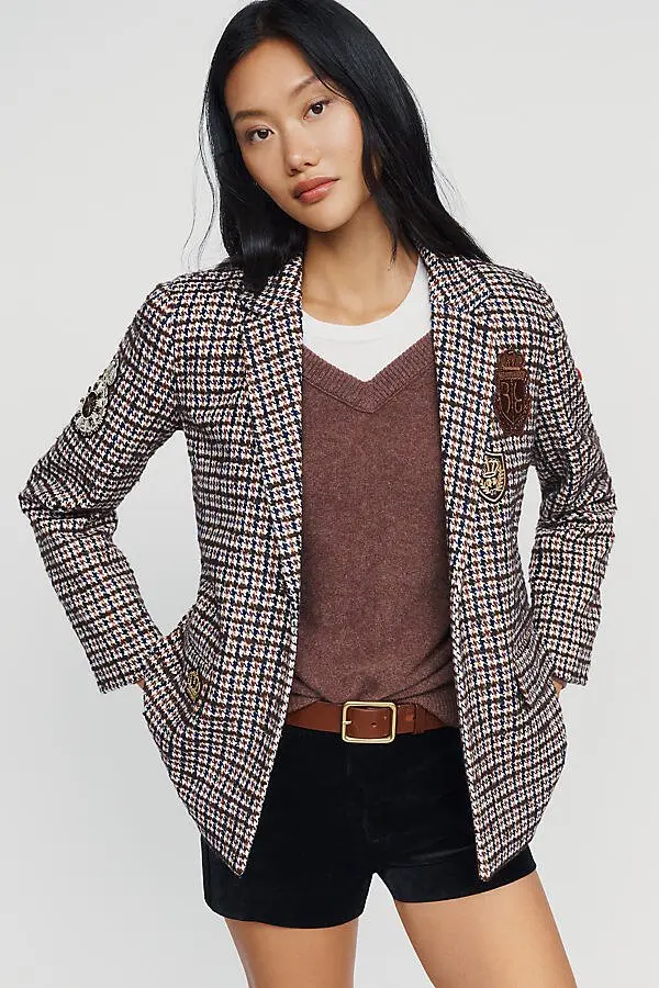 Anthropologie Heritage Patchwork Blazer Jacket