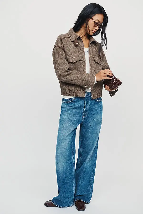 Central Park West Heritage Funnel Neck Jacket