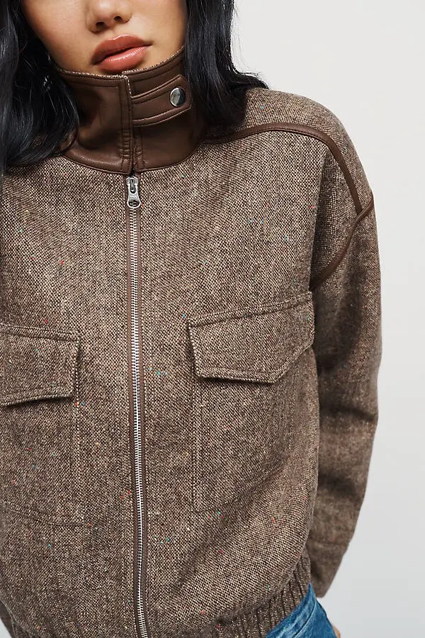 Central Park West Heritage Funnel Neck Jacket