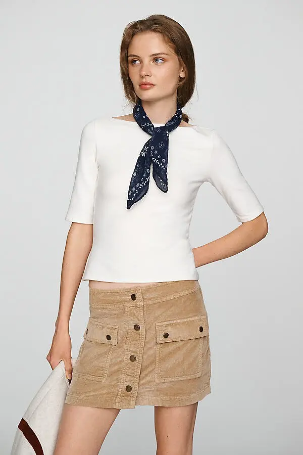 PILCRO Corduroy Utility Skort