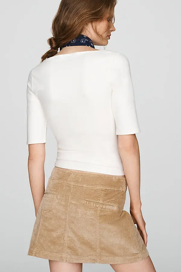 PILCRO Corduroy Utility Skort