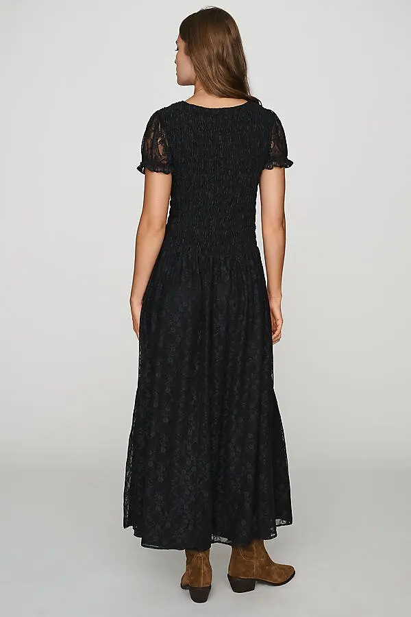Anthropologie Margie Smocked Lace Maxi Dress