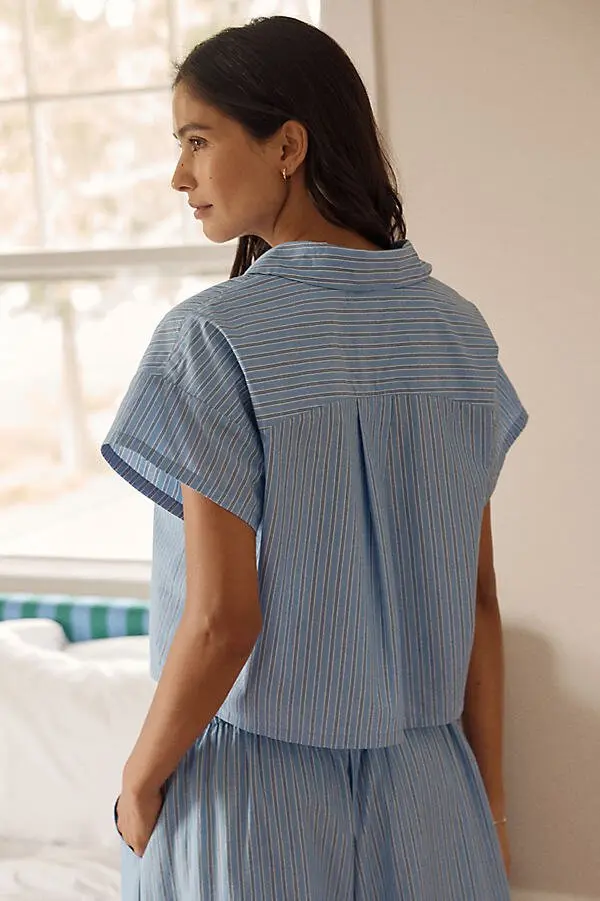 LYREBIRD 100% Cotton Popl Boxy Buttondown Shirt
